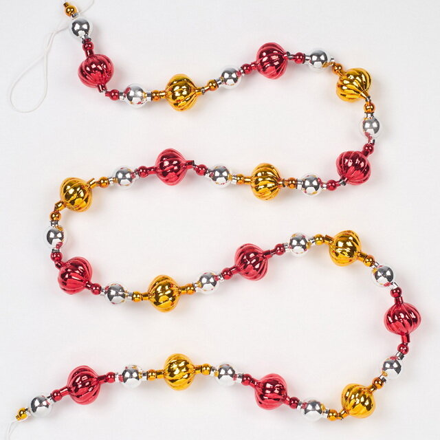 Стеклянные бусы на елку Дольки 120 см, Фабрика Елочка, С2319