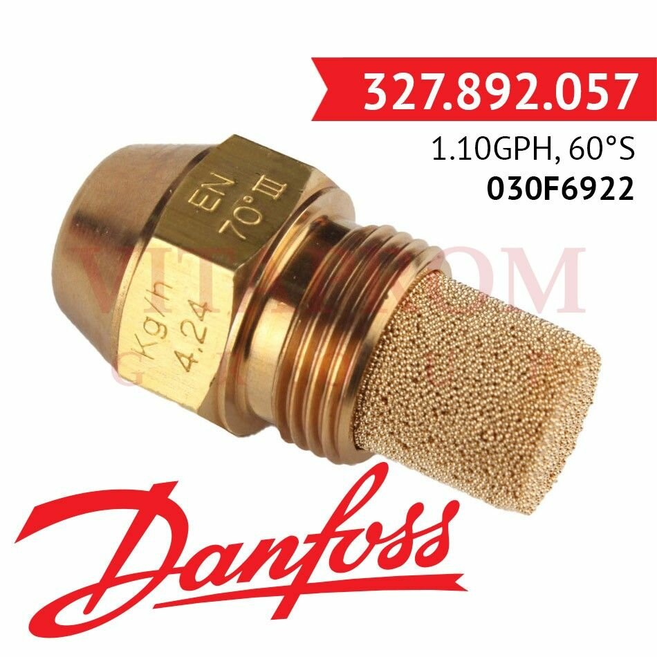 Форсунка Danfoss 1.10GPH, 60S, 030F6922 — фото 1