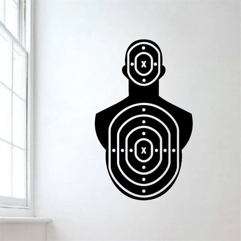 Настенная наклейка с изображением дальности стрельбы SYY581 75x47cm