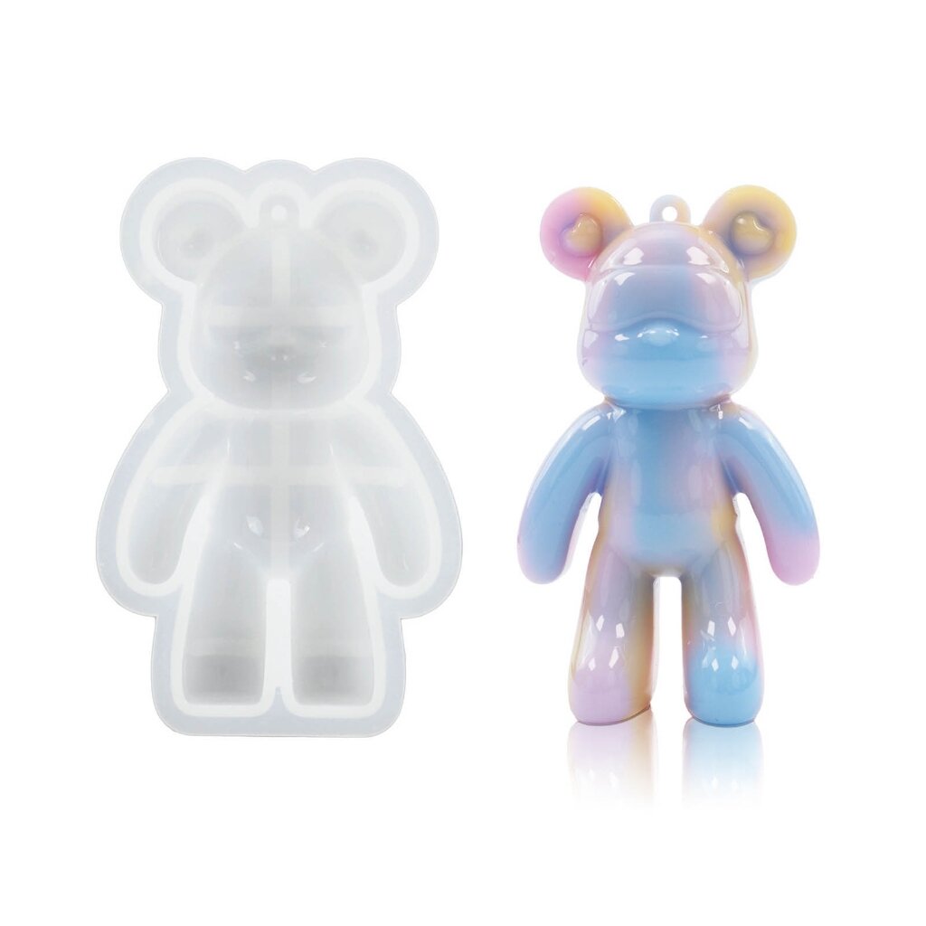 Медведь астронавт Силиконовая плесень с дырой подвесной кулон подвеска