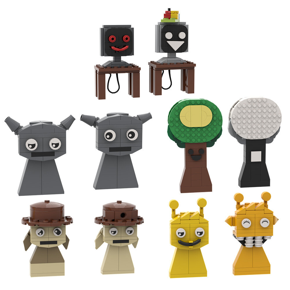 MOC Rhythm Box Эльф Строительный блок Incredibox Sprunki Музыкальная интерактивная игрушка Трансграничная популярность