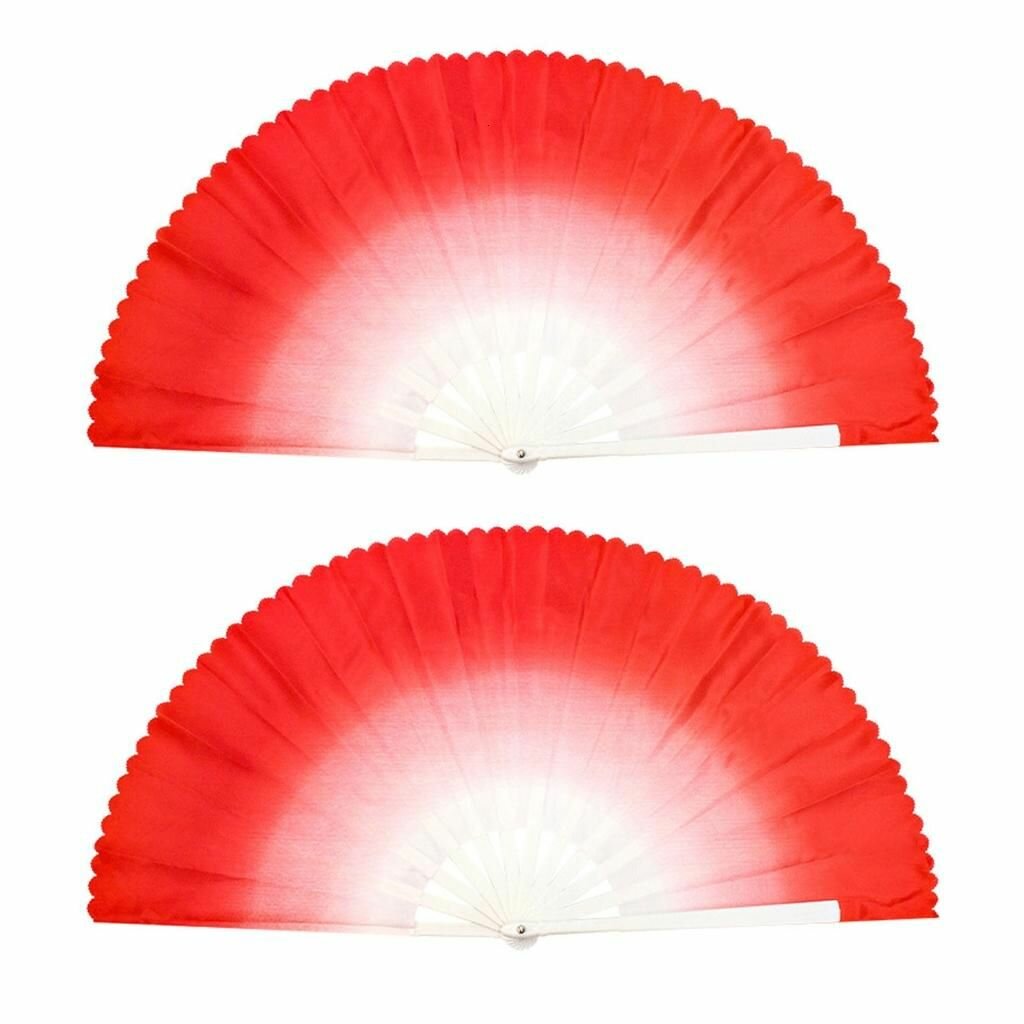 2 танцевальных веера градиентного цвета-Caiyun fan, пара больших красных левой и правой рук