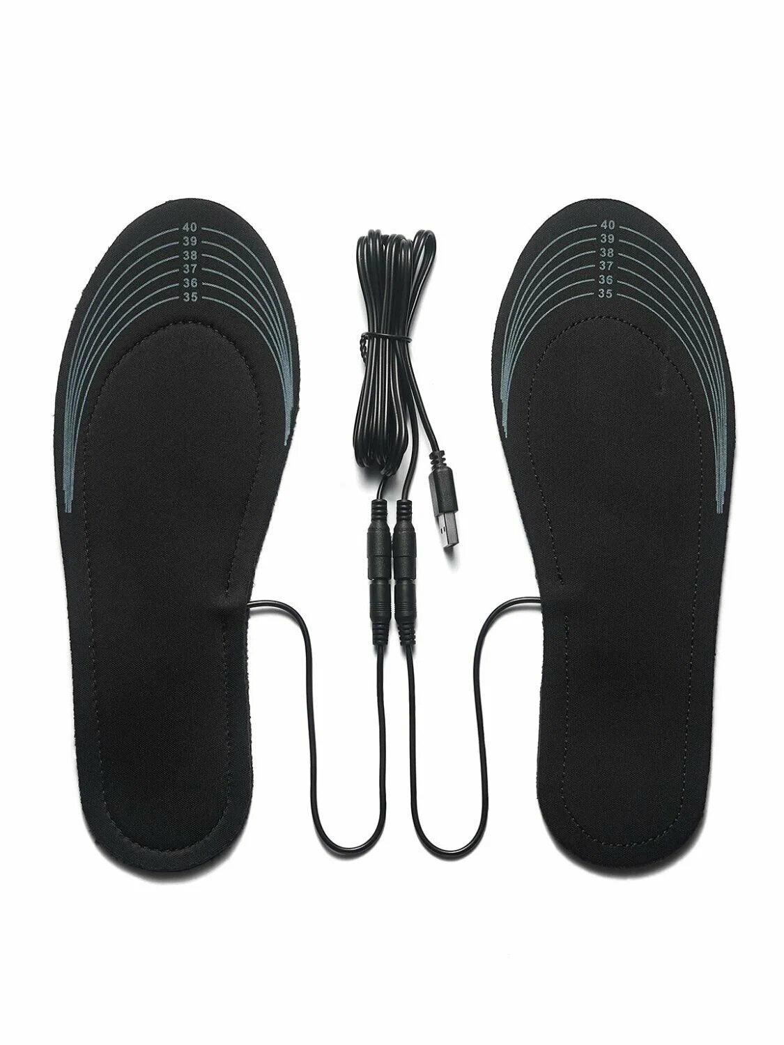 Стельки с подогревом USB универсальный размер 40-46 электрические зимние для охоты и рыбалки