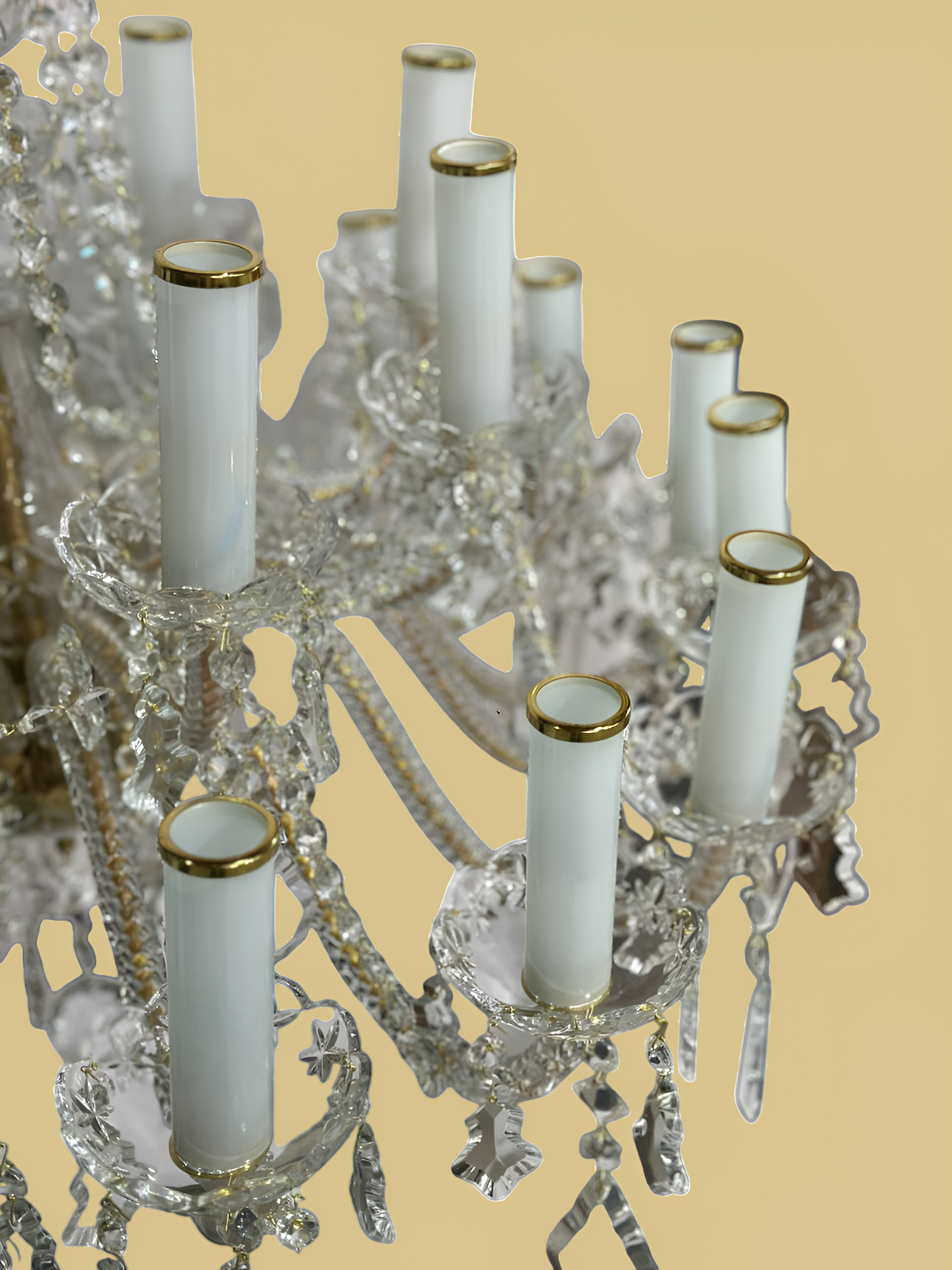 Люстра ARTGLASS Maria Terezia 24 лампы, хрусталь, винтаж, чехословакия