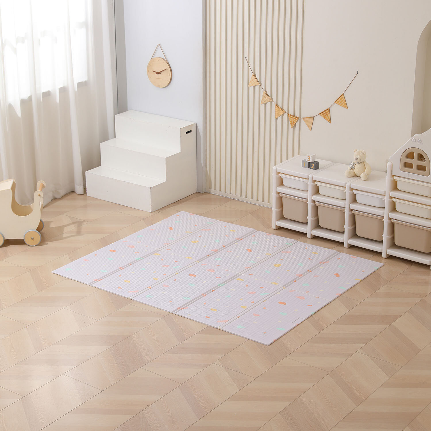 Коврик игровой складной UNIX Kids Simple 150x180 см Grey PMSE150GY