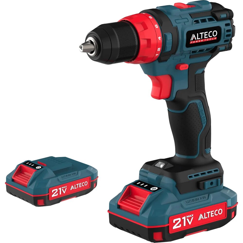 Бесщеточная аккумуляторная дрель-шуруповёрт ALTECO CD 21-45 BL X2 73510