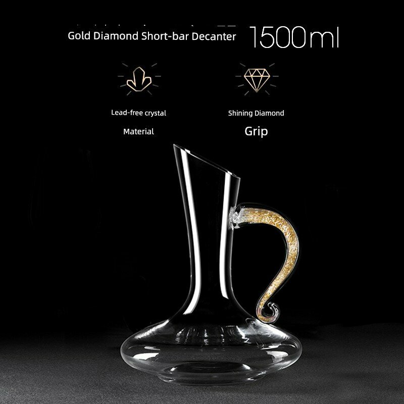 Хрустальный набор бокалов для красного вина, алмазный графин, бытовой высокий бокал для вина, 2/4 предмета,