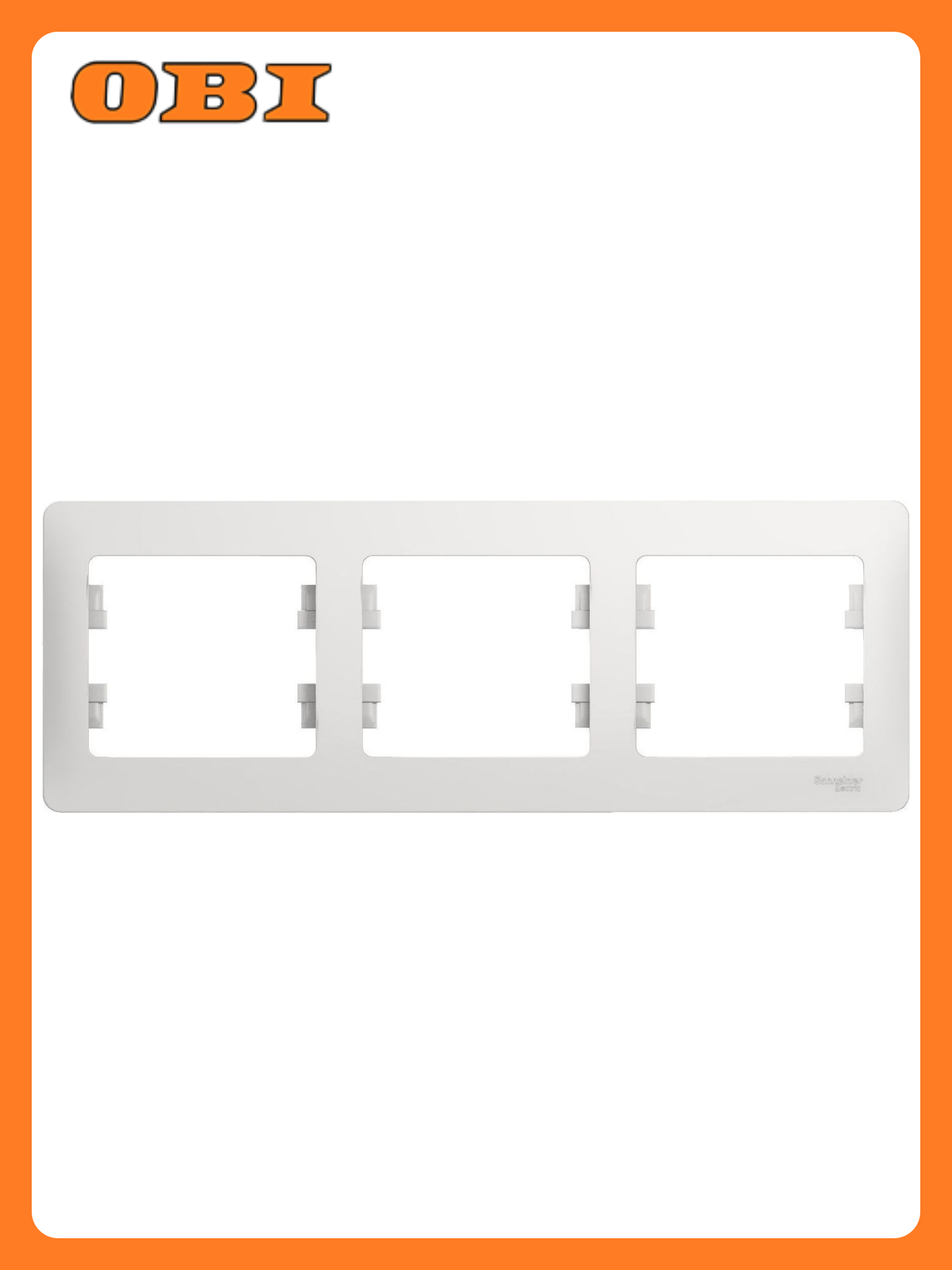 Рамка Schneider Electric Systeme Electric GLOSSA, 3 поста, IP20, белая