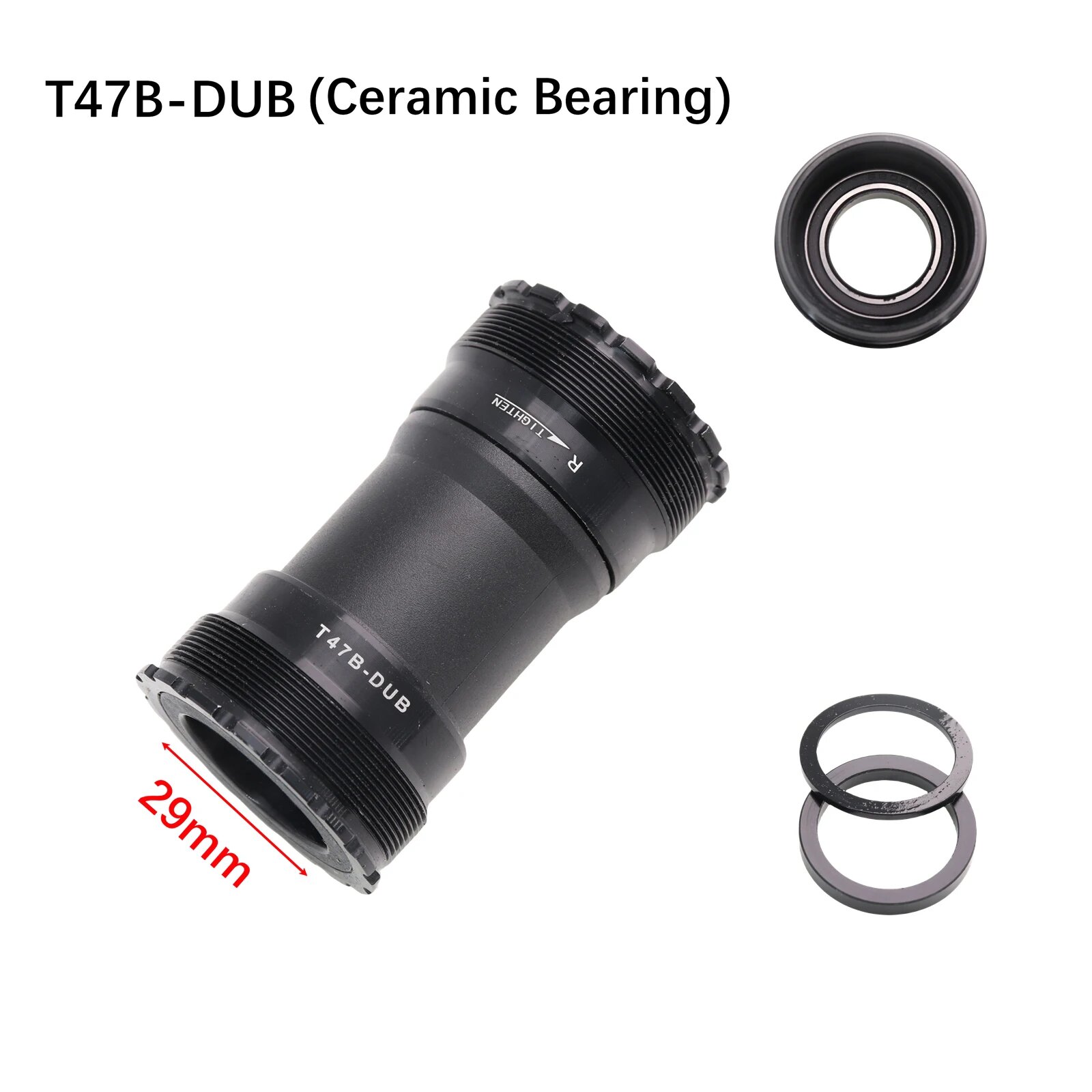 DJC Bike T47-Series Каретка алюминиевая керамическая T47B-29dub Ceramic