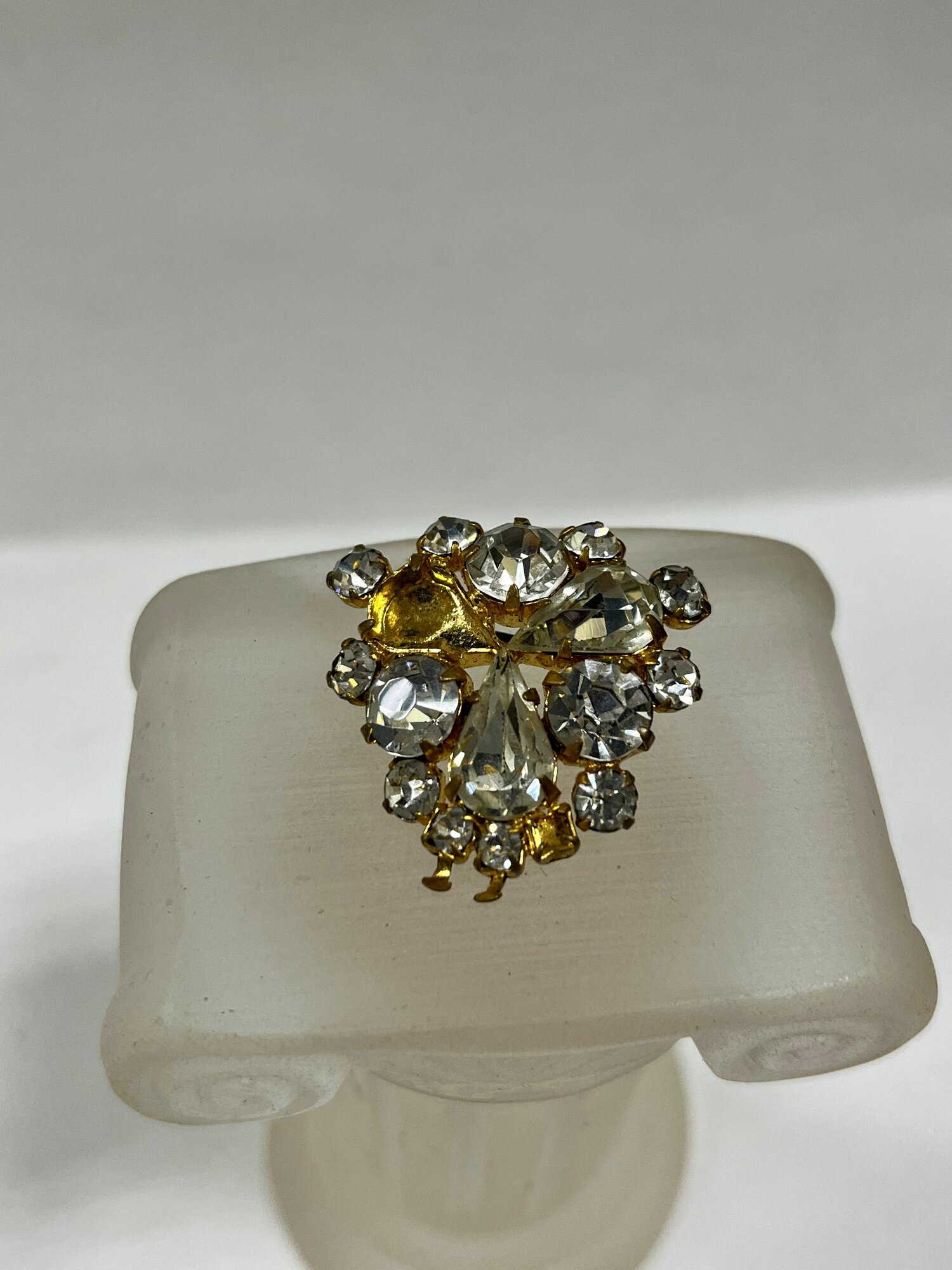 Винтажная чешская брошь, в реставрацию, Яблонекс, времен СССР