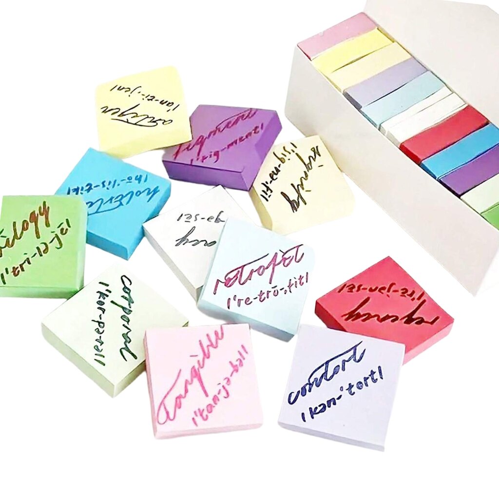 1 комплект из 11 книг, студенческих стикеров, цветных заметок для расклейки