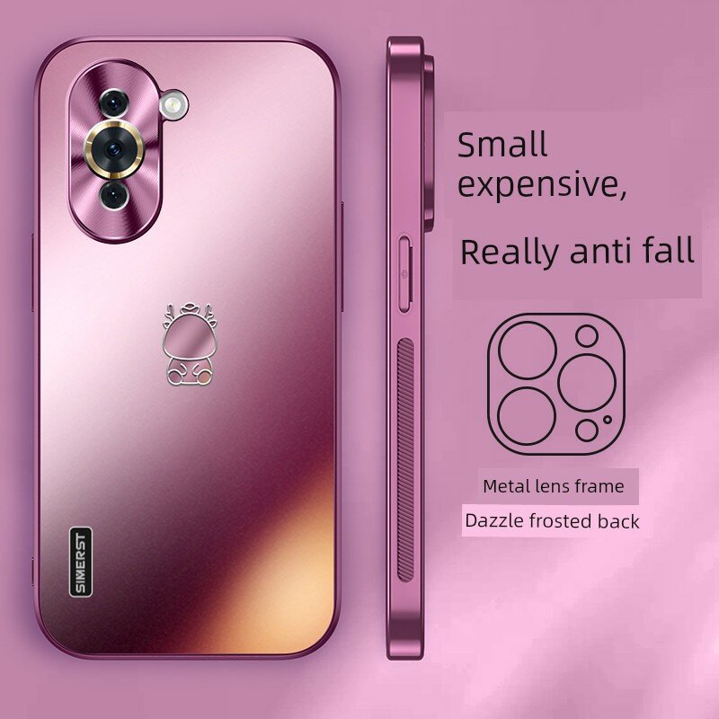 Защитный чехол для Huawei Nova 10 Pro в цвете малина с защитной пленкой для смартфона