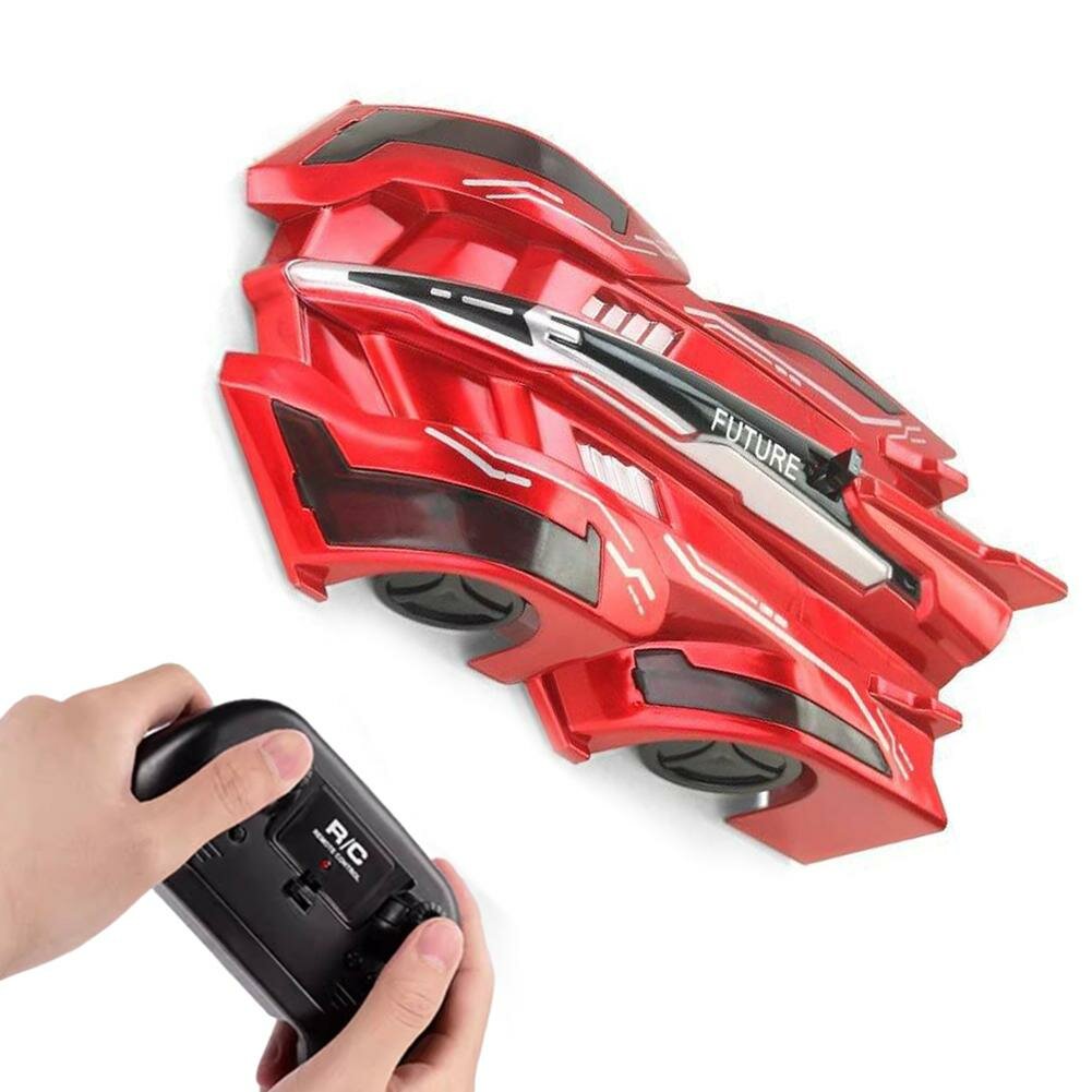 Радиоуправляемая машинка для лазания по стенам, невесомость, гонки, подъемы и езда по стенам, динамический двухрежимный режим и светодиодная подсветка, перезаряжаемая через USB электрическая гоночная игрушка