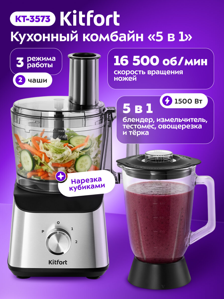 Кухонный комбайн "5 в 1" Kitfort КТ-3573
