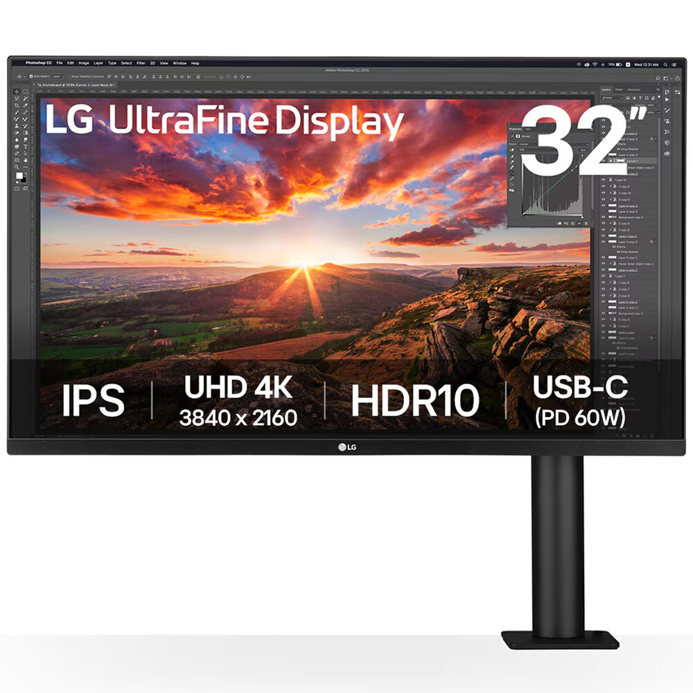 31.5" Монитор LG 32UN880K-B, IPS, 3840x2160, 60 Гц (32UN880K-B. ARUZ)