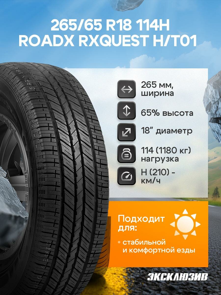 Летняя шина ROADX RXQUEST H/T01 265/65 R18 114H