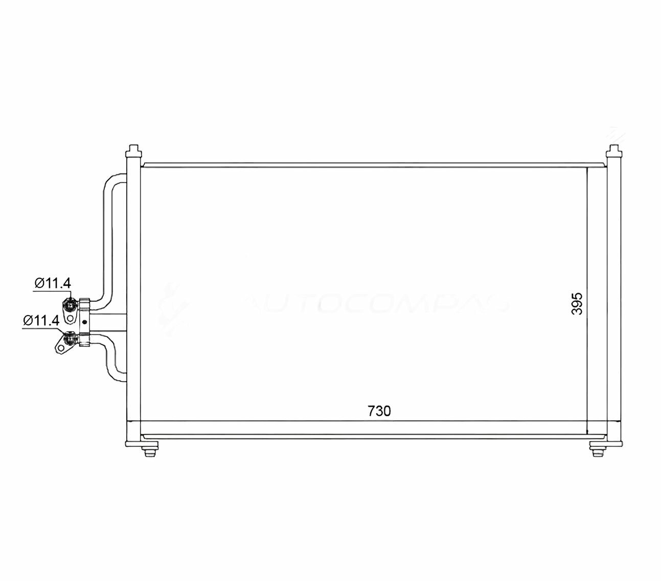 Радиатор кондиционера SAT ST-FD09-394-0 Ford Escape 00-12 / Maverick 00-07
