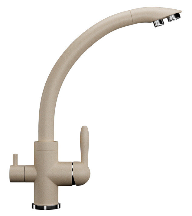 Смеситель для кухни Ulgran U-017, латунь, цвет Бежевый