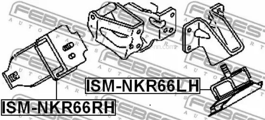 FEBEST ISMNKR66LH Подушка двигателя левая