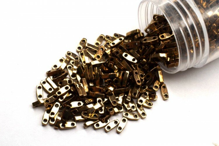 Бисер японский MIYUKI Quarter TILA #0457 бронза, металлизированный, 5 грамм