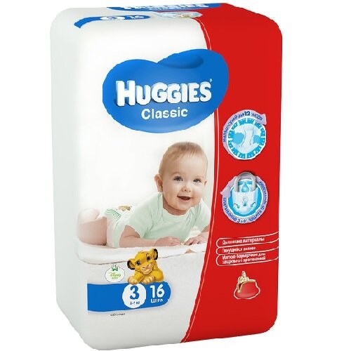 Хаггис подгузники classic 3/4-9кг N16