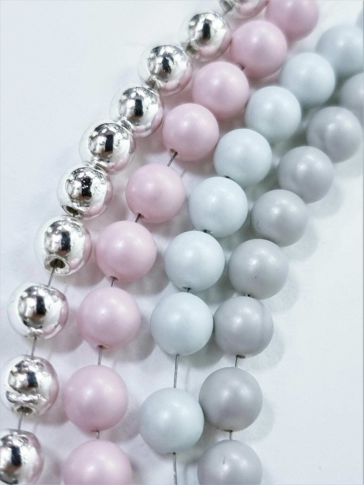 Жемчуг керамический и Гематит. 6и7мм. 40шт.