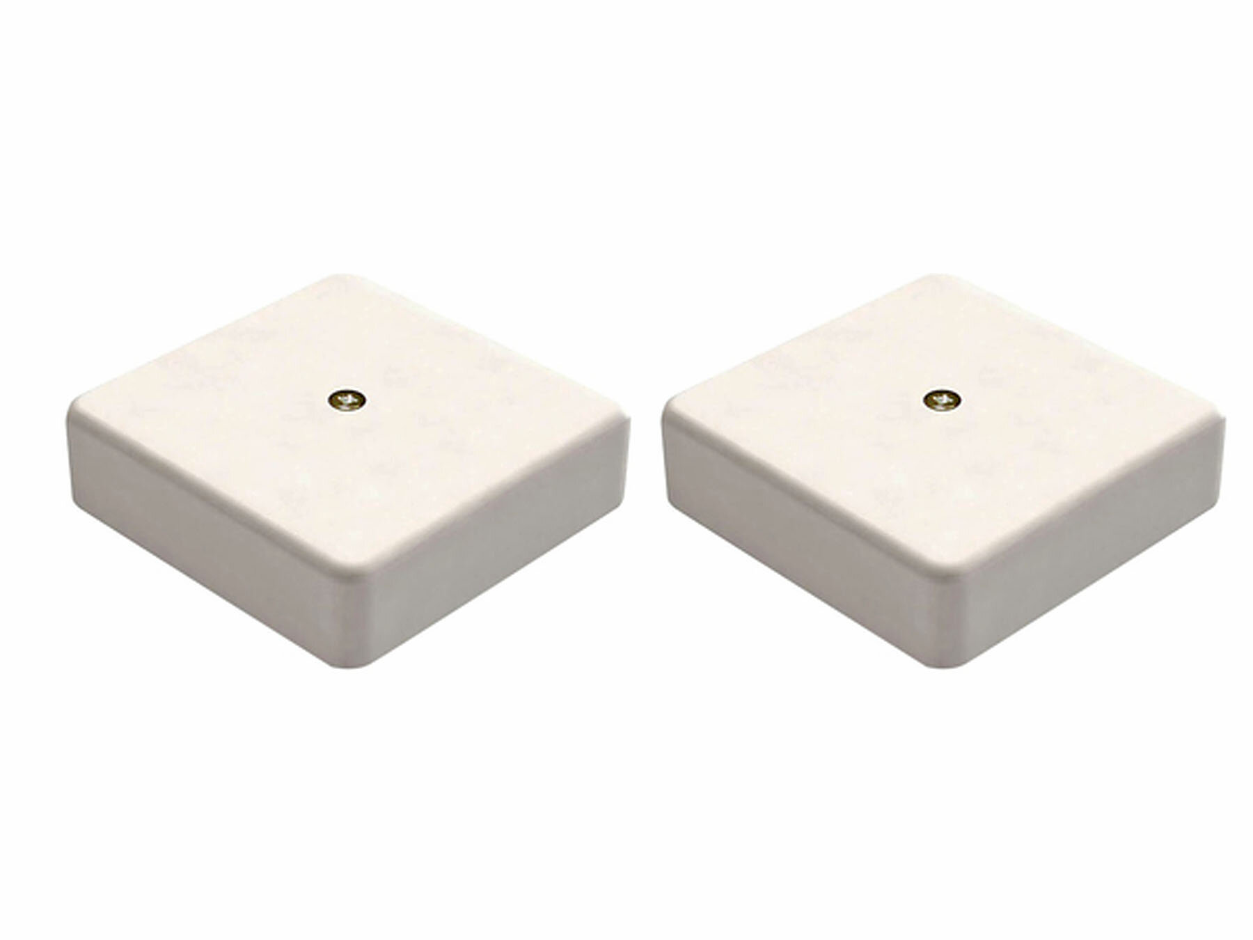 Коробка распределительная (GE41218-01) для кабель-каналов 100х100х29 мм 2 ввода белая IP40 с крышкой с саморезами (2 шт.)