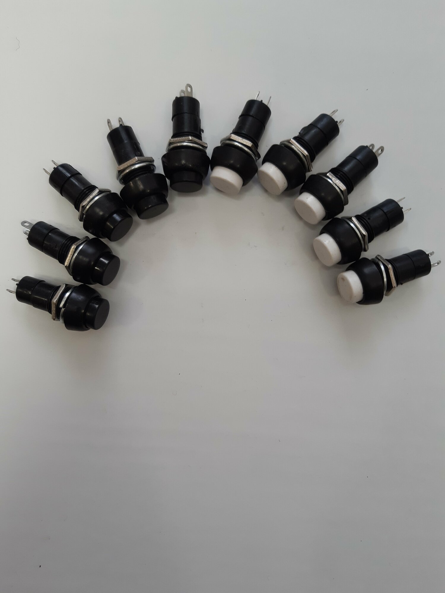 Кнопка с фиксацией PBS-11A (ON-OFF) (лот 10 штук) 2 цвета