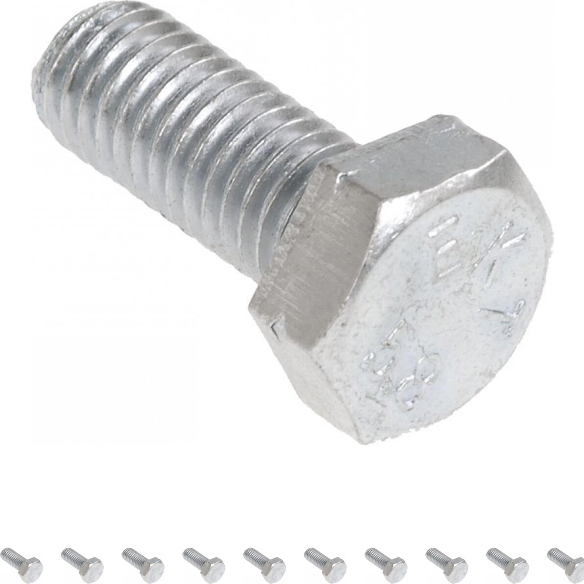 Болт IEK с шестигранной головкой оцинкованный М6х20 (комплект из 10 шт.)