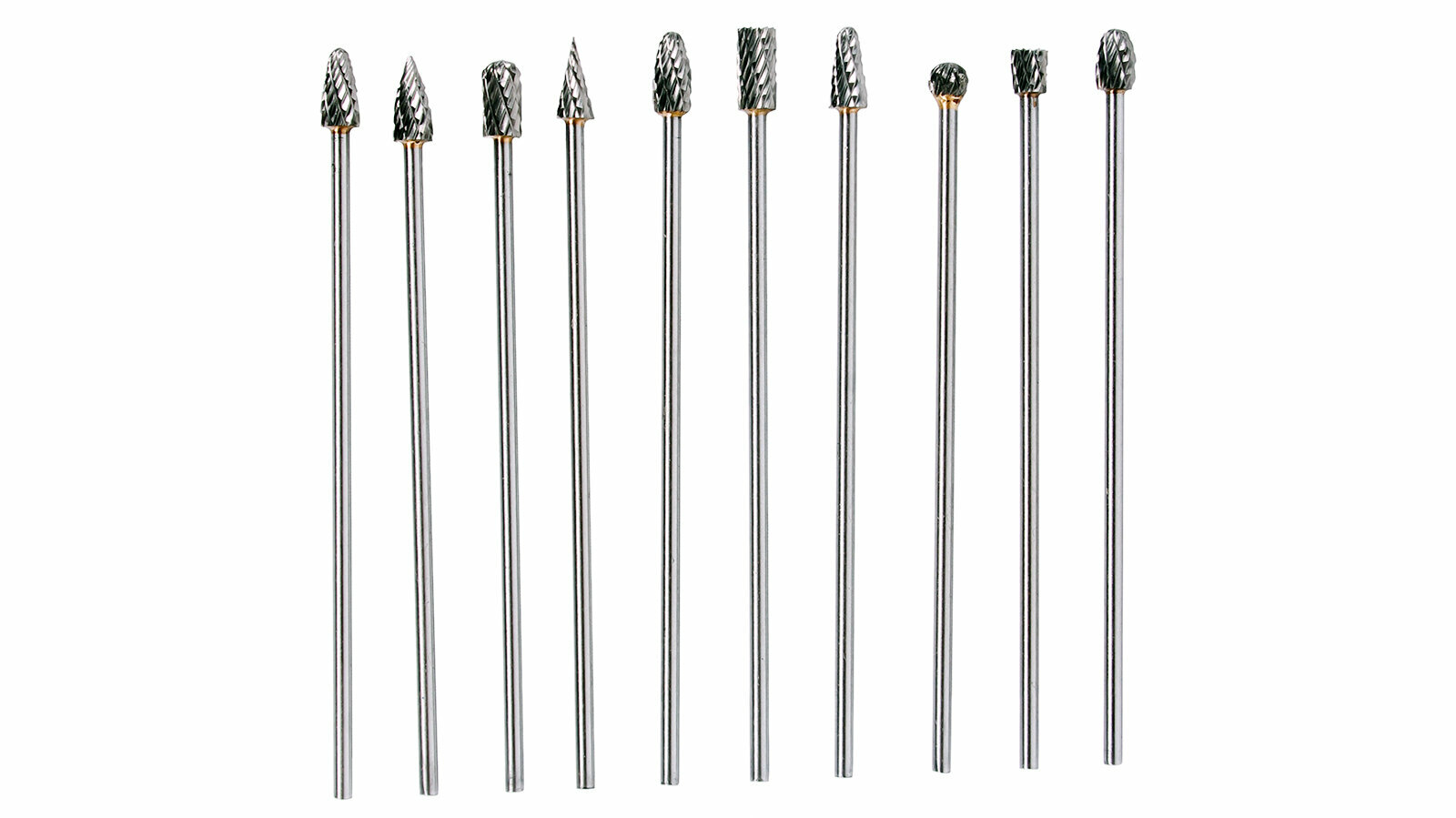 Набор борфрез твердосплавных удлиненных 3х6мм 10 предметов 100мм ANROKEY