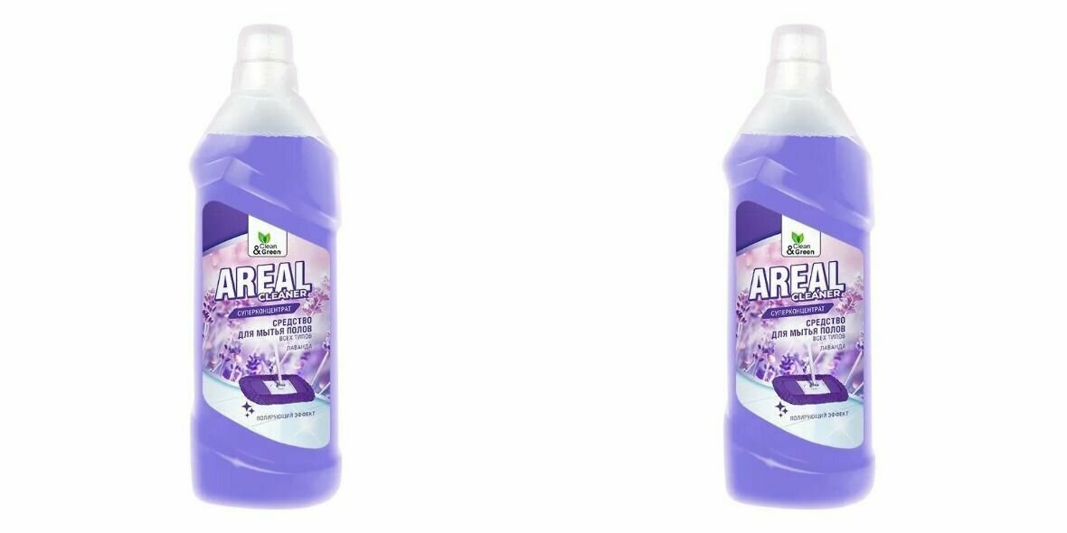 Clean&Green Средство Areal для мытья пола Моющее Лаванда 1 л 2 шт