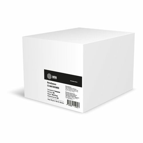 Фотобумага Cactus CS-GA6180500ED, A6, для струйной печати, 500л, 180г/м2, белый, покрытие глянцевое