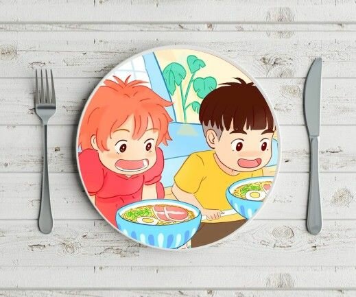 Тарелка Рыбка Поньо на Утёсе №2