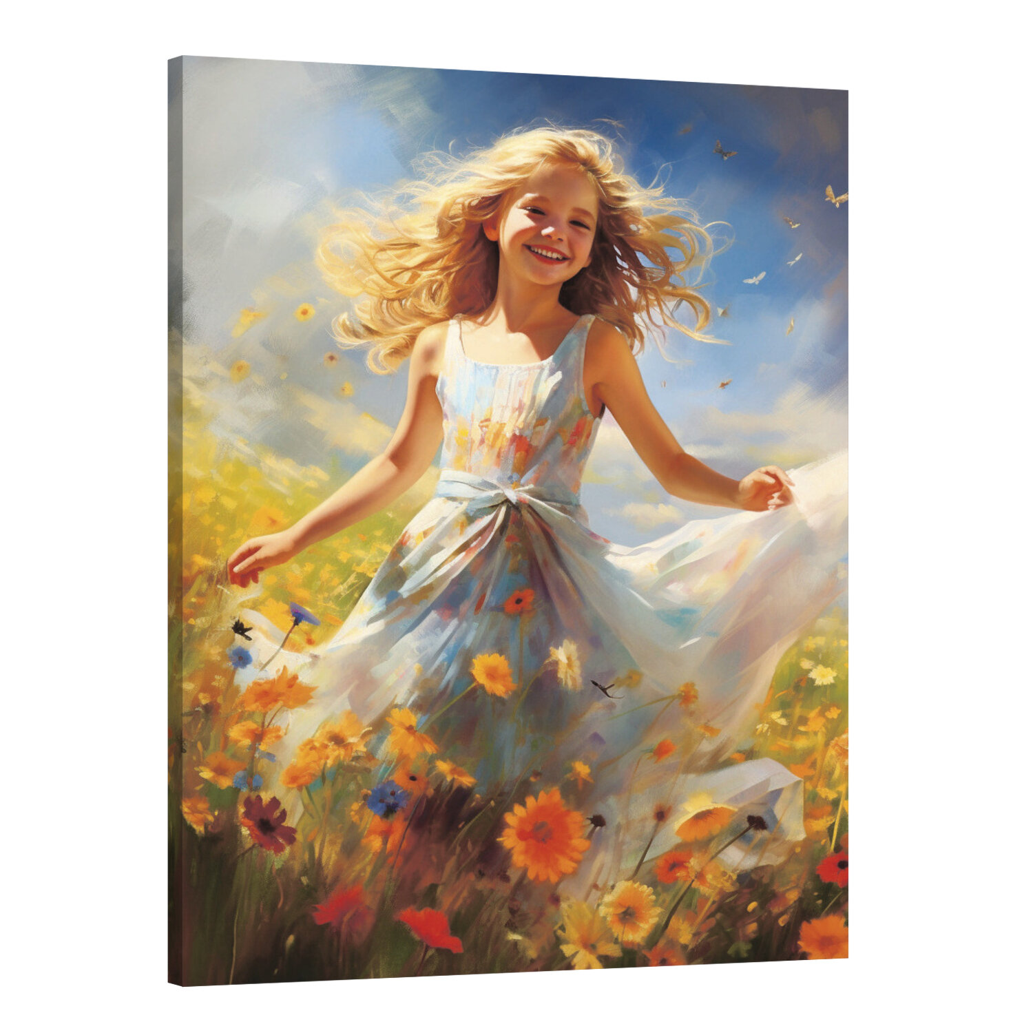 Интерьерная картина 50х70 "Радость и эмоции девушки"