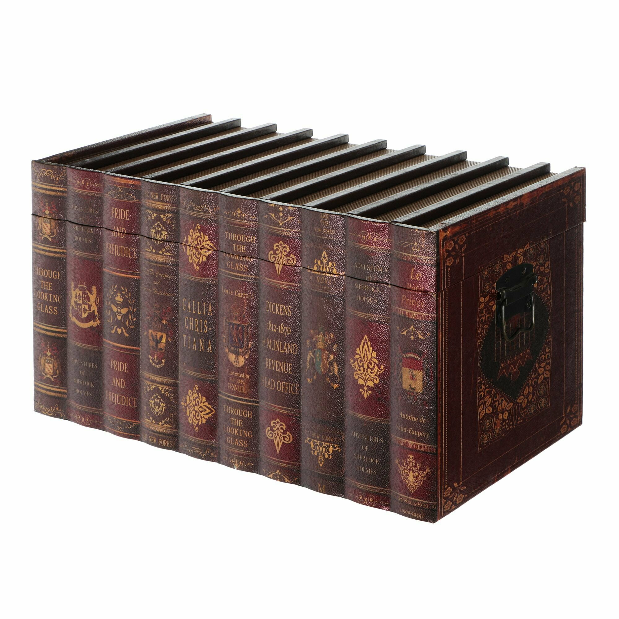 Сундук декоративный Grand forest книги, темно-коричневый, 44x26x25 см