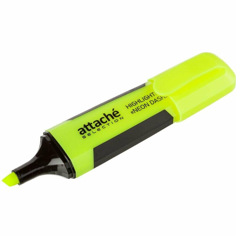 Маркер текстовыделитель Attache Selection Neon Dash 1-5мм желтый HL7010, 1591140