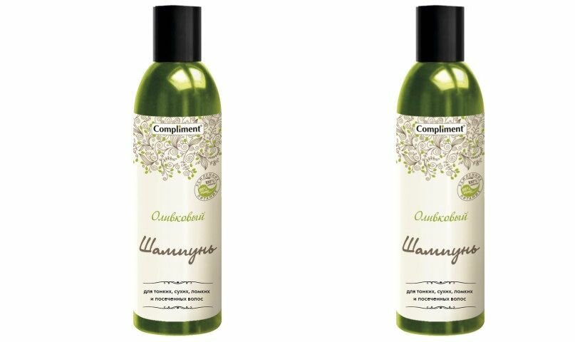 Compliment Шампунь для волос, Оливковый,500мл -2 штуки