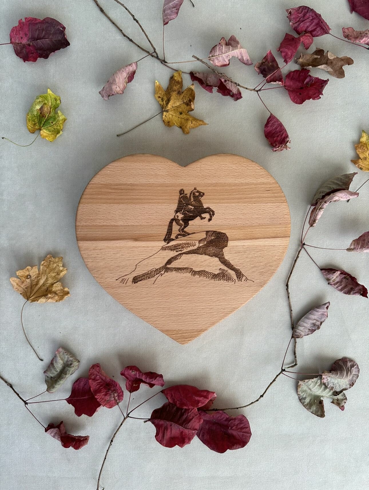 Менажница большая в форме сердца Медный Всадник коллекция Санкт-Петербург