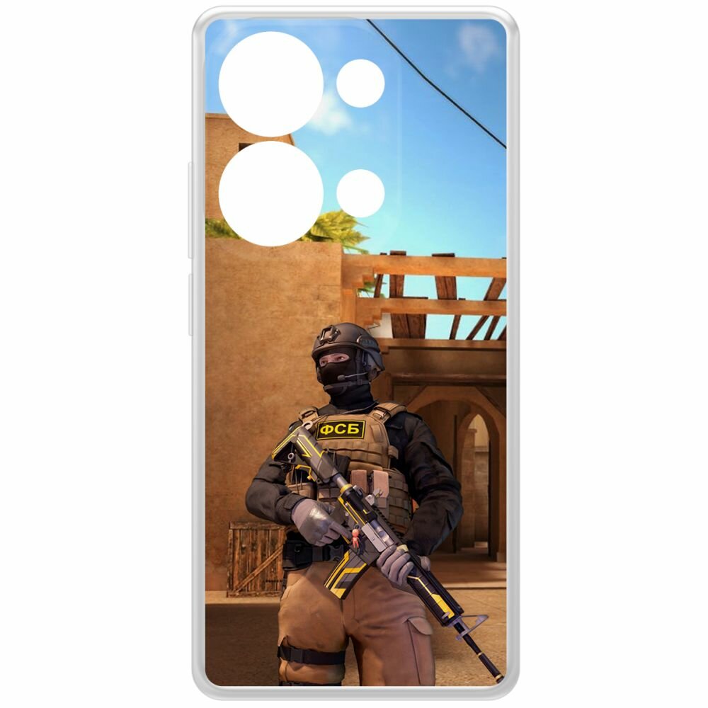 Чехол-накладка Krutoff Clear Case Cтандофф 2 (Standoff 2) - ФСБ для Xiaomi Redmi Note 13 Pro 4G