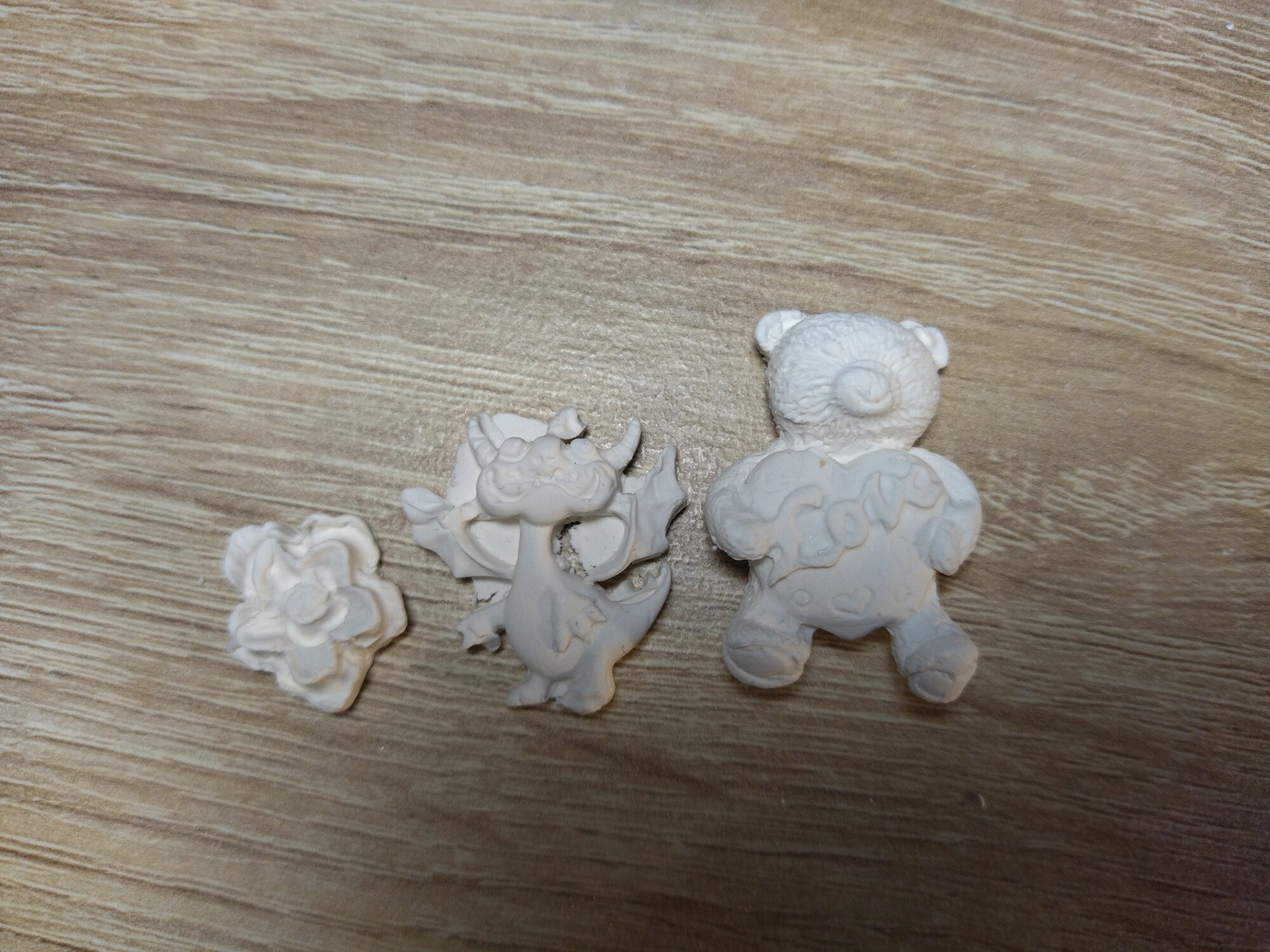 Набор миниатюр для ватной игрушки, глина, 3 шт.