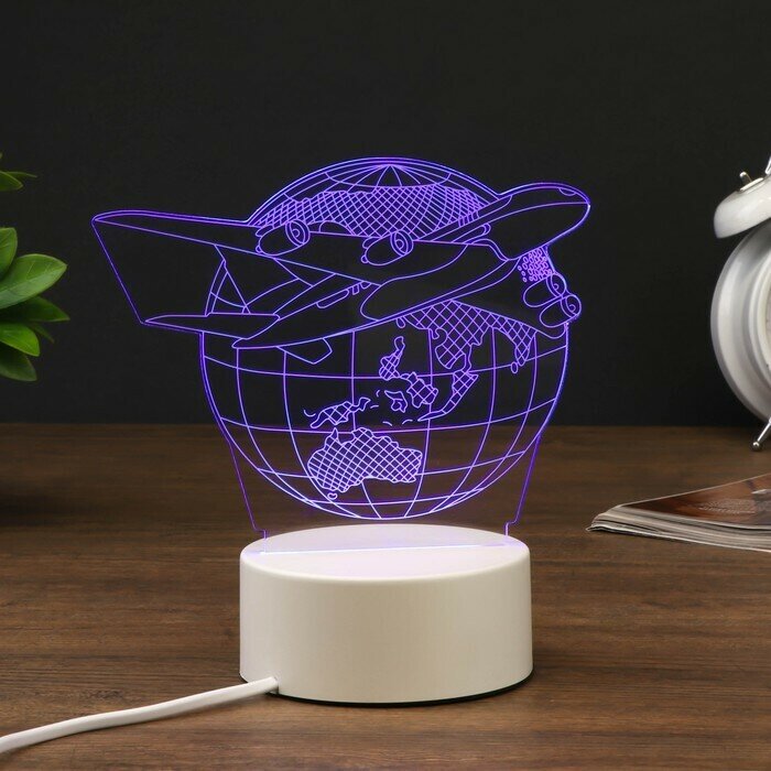 Светильник Risalux "Самолет", LED, RGB, от сети