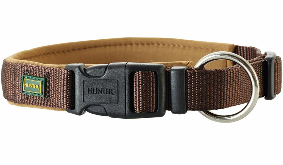 Ошейник для собак Hunter Neoprene VP XL нейлон/неопрен коричнево-карамельный 60 – 65 см NEW 1 шт