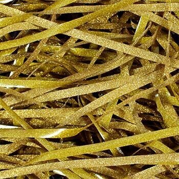 Бумажный наполнитель (полосками) для декора 50 гр цвет золотой