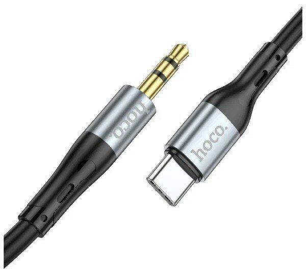 Кабель HOCO UPA22 Type-C на 3.5mm male AUX (TRS), 1 метр, для автомобильной стереосистемы, наушников, колонок, телефона