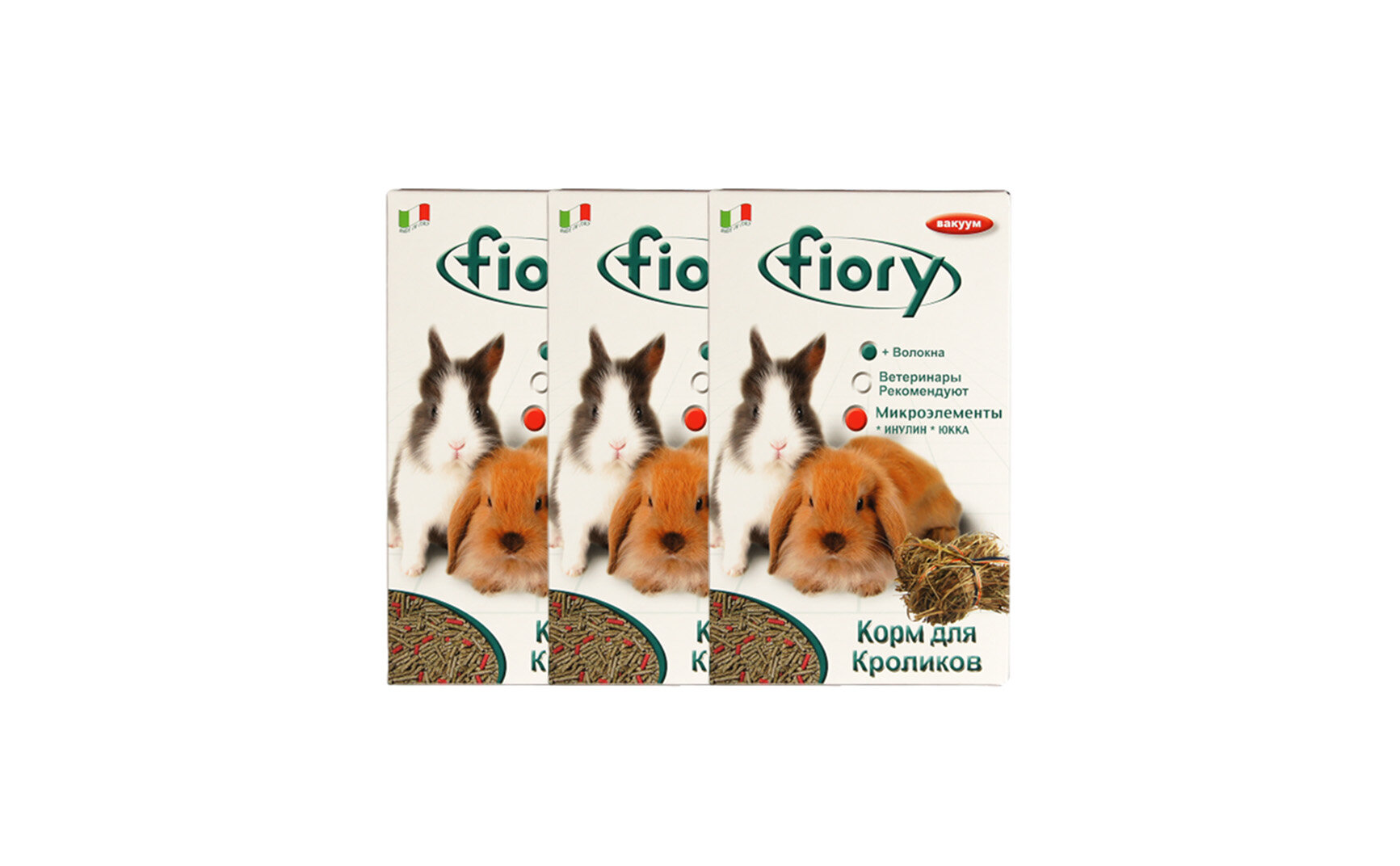 FIORY корм для кроликов Pellettato гранулированный 850 г х 3 шт.