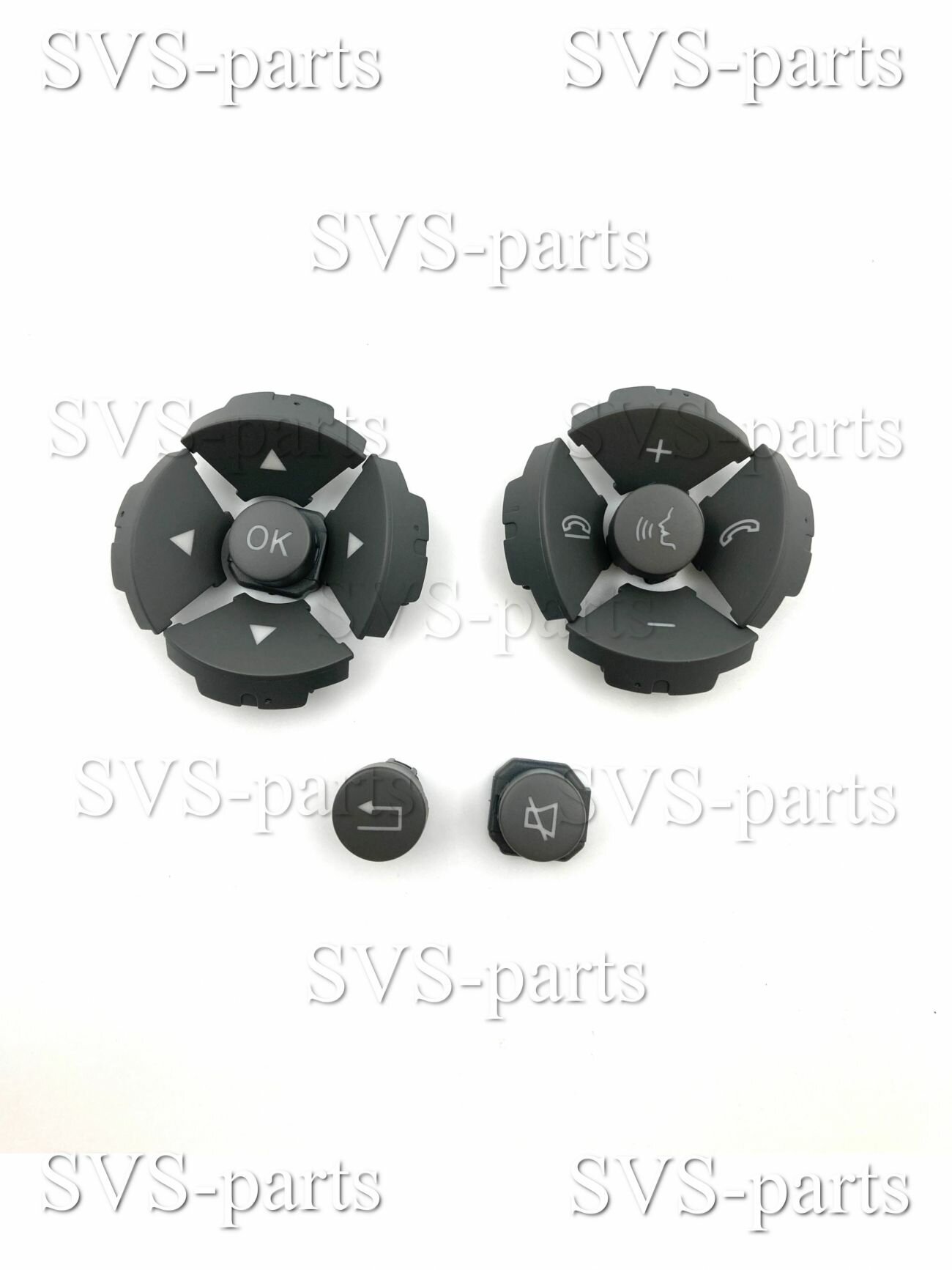 Кнопки руля Mercedes W221 W216 серые OEM: A2218215751 A2218215851