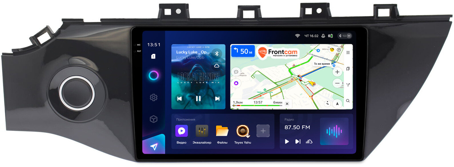 Штатная магнитола Kia Rio 4, Rio X-Line 2017-2020 Teyes CC3 2K 4/64 9.5" RM-9012 Android 10 (4G-SIM, DSP, QLed) (с кнопкой)