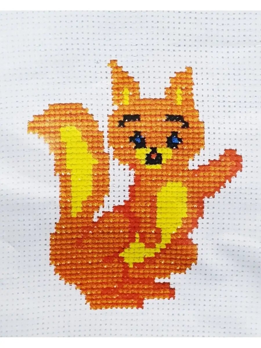 Набор для творчества, вышивка крестиком "Белочка" (размер 9 см *11 см)