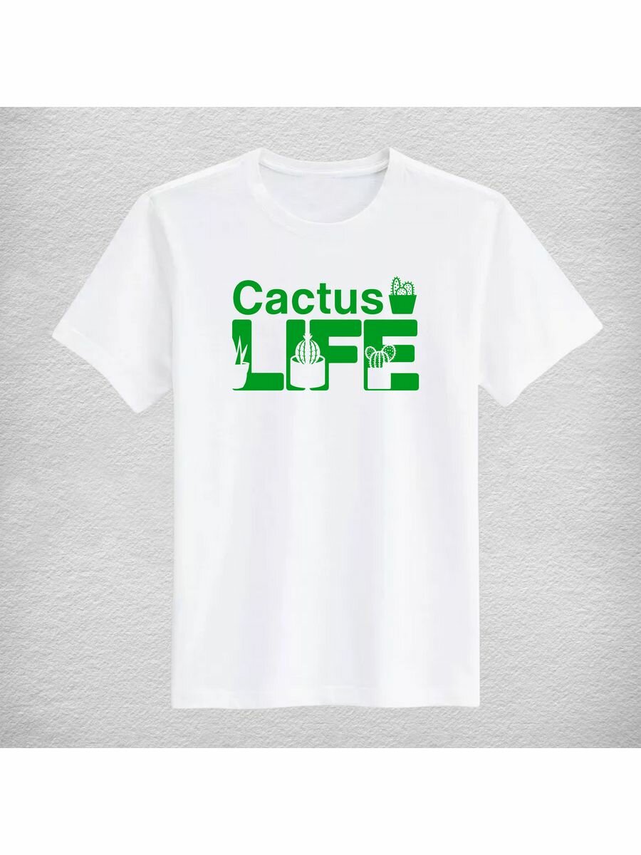 Футболка кактус cactus life надпись