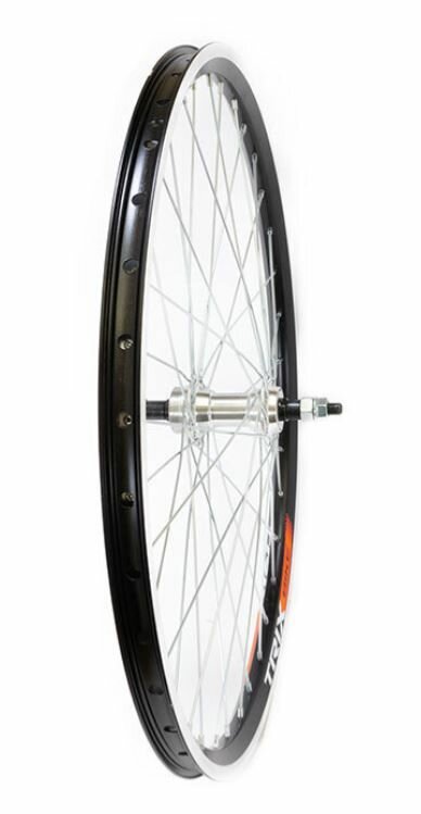 Колесо 24" заднее TRIX, алюминий, двойной, 36H, втулка сталь V-brake, под трещотку гайка